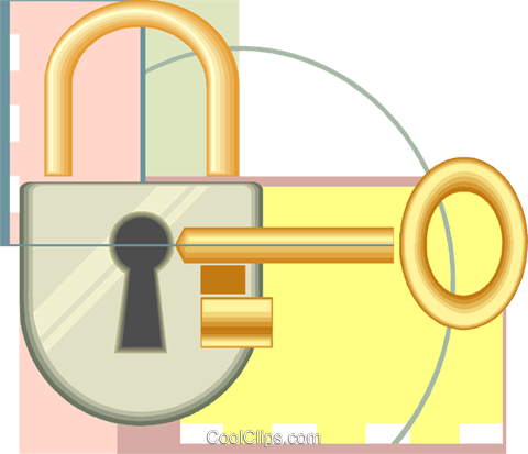 Download Lock And Key, Pad Lock Royalty Free Vector Clip Art - Circle ...