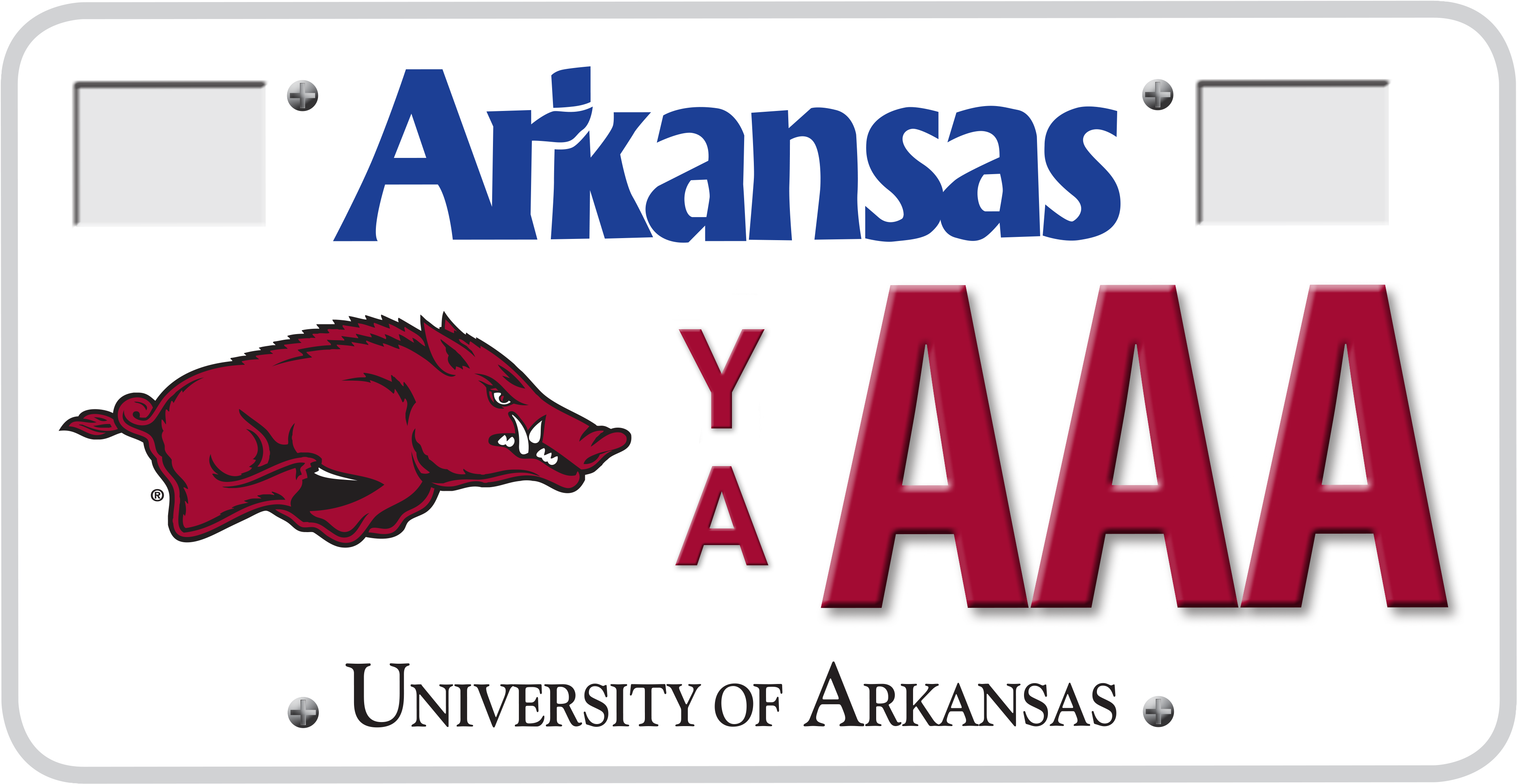 Download University Of Arkansas At Fayetteville License Plate - License ...