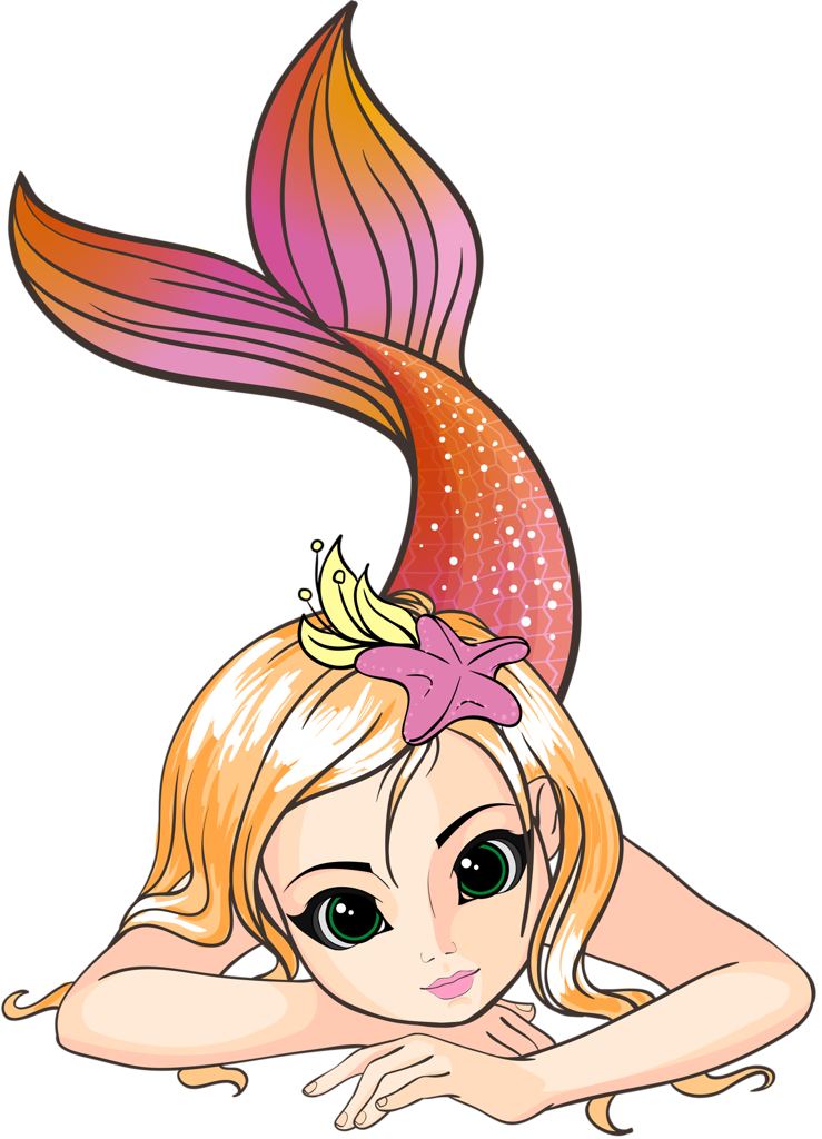 Vector Library Stock Png Mermaids Pinterest - Cute Cartoon Mermaid - Free Transparent PNG ...