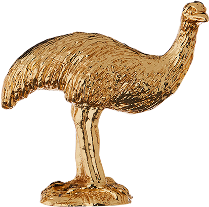 Download Emu Gold-plated Figurine PNG Image with No Background - PNGkey.com