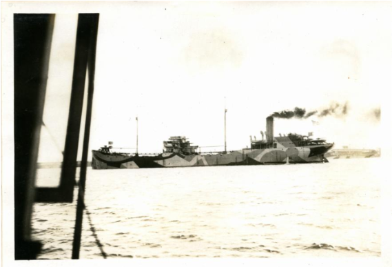 Photograph Of The Ship With Smoke Pouring From Smokestack - Destroyer ...
