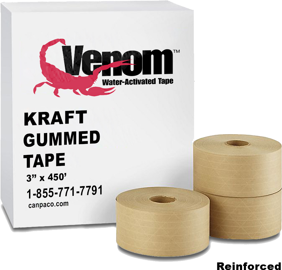 Download 3" X 450' Venom Gummed Tape - Intertape Kraft Reinforced Paper ...