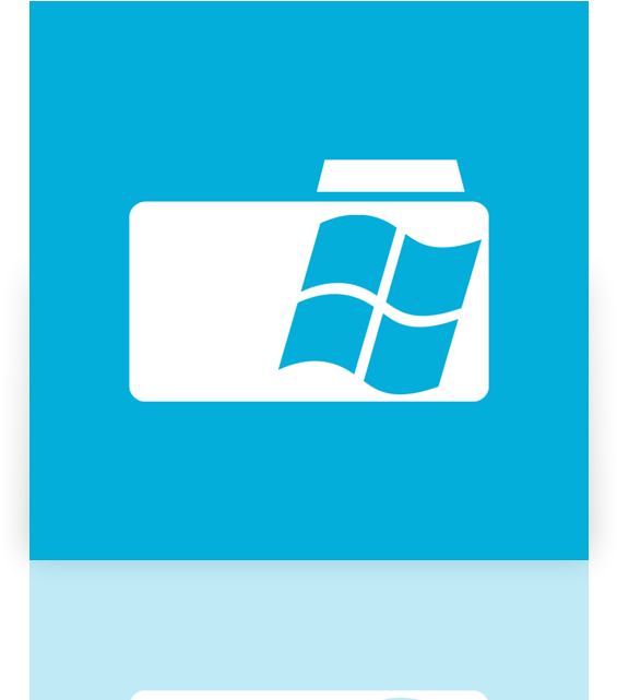Download Folder, Window, Mirror Icon - Windows Azure PNG Image with No ...
