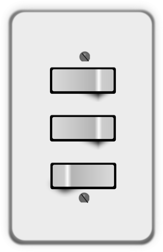 How To Set Use Light Switch, 3 Switches Icon Png - Light Switch Clip ...
