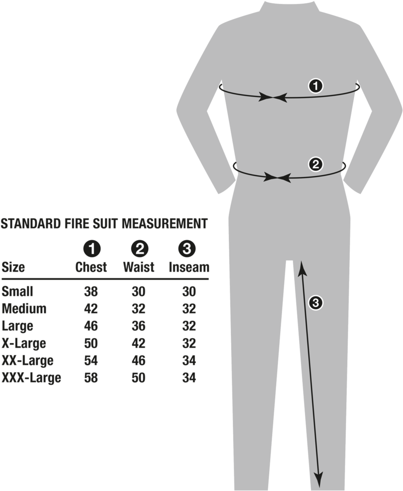 Download Firesuit Diagram Measurements - Portable Network Graphics PNG ...