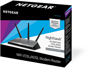 Download Netgear D7000 Nighthawk Ac1900 Wifi Vdsl/adsl Modem PNG Image ...
