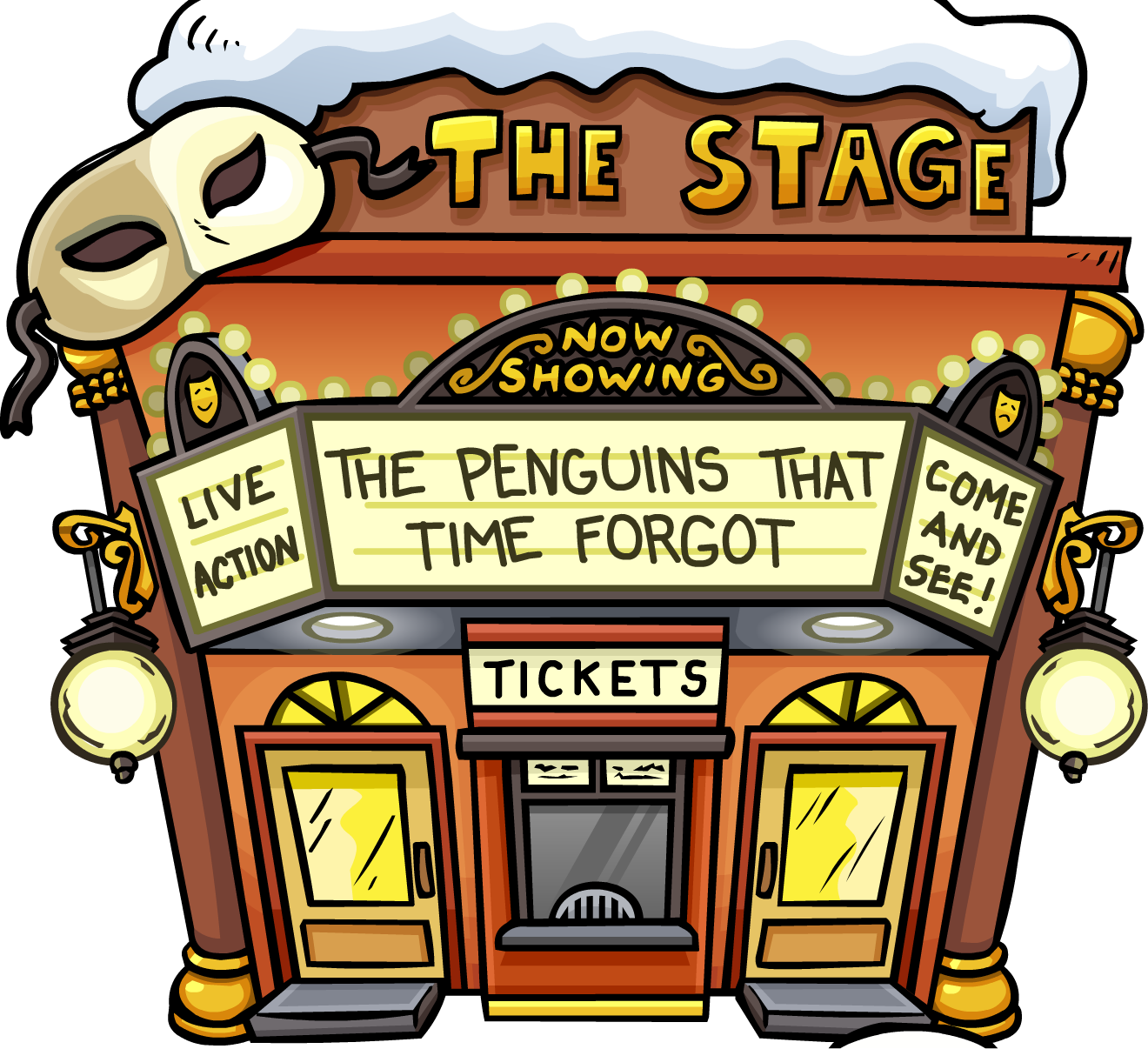 Download Stage Outside - Club Penguin Theater PNG Image with No ...