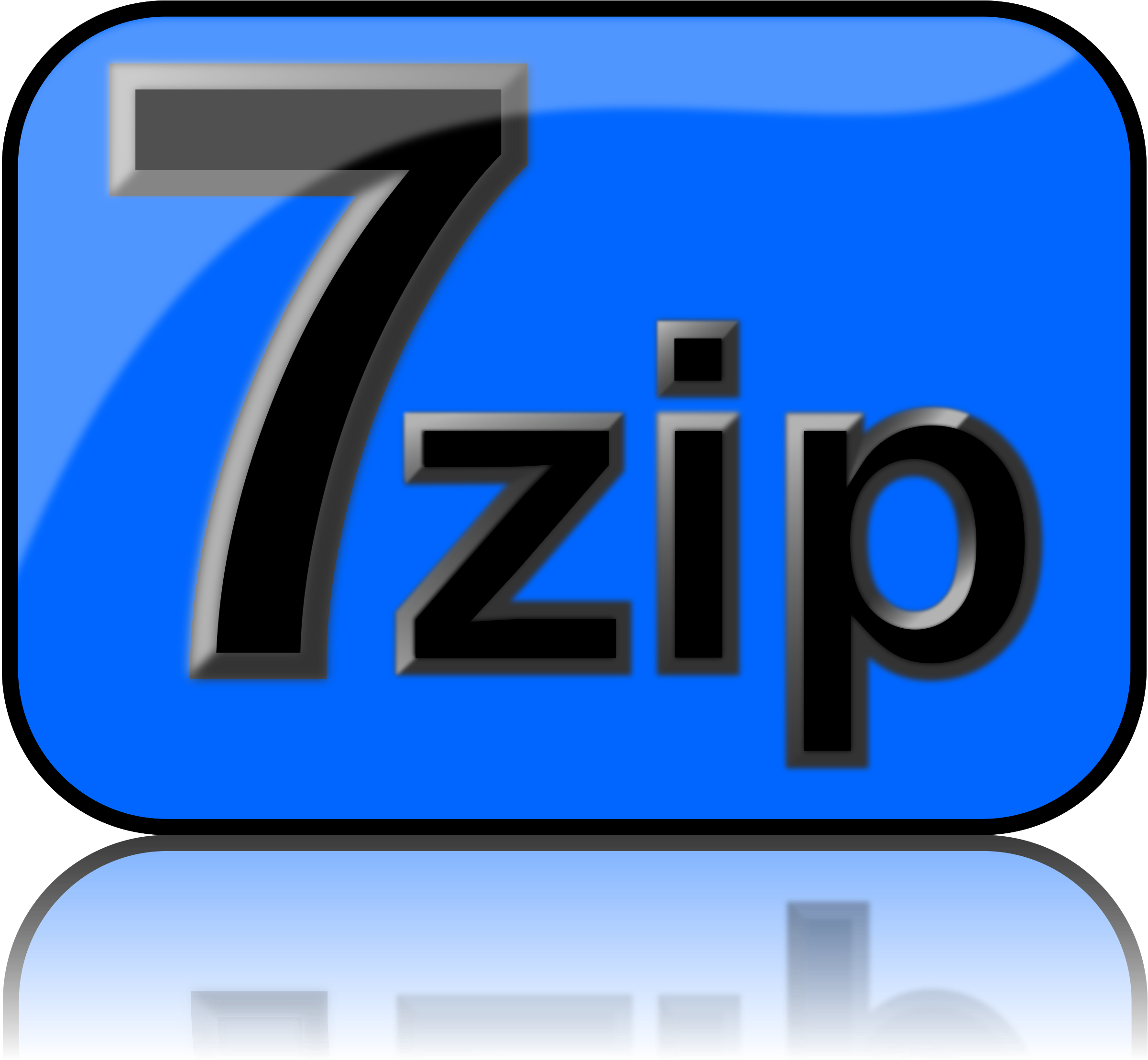 Download This Free Icons Png Design Of 7zip Glossy Extrude Blue PNG ...