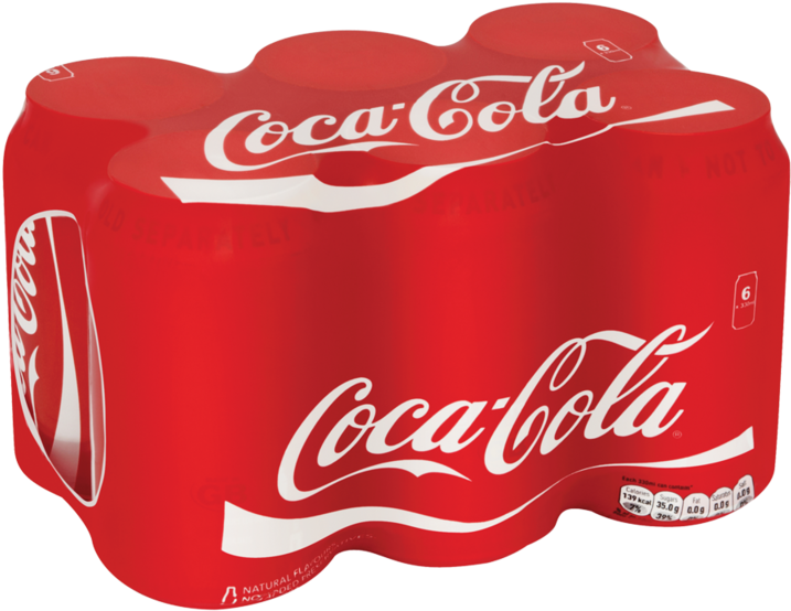 Coca Cola 6 X 330ml Cans - Coca Cola Cans 6 - Free Transparent PNG ...