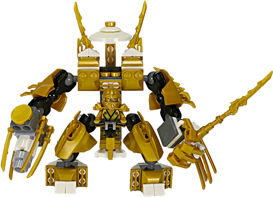 Download Gold-mech2 - Ninjago Lloyd Golden Mech PNG Image with No ...