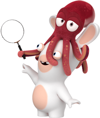 Rabbid With Squid On Head - Raving Rabbids - Free Transparent PNG ...