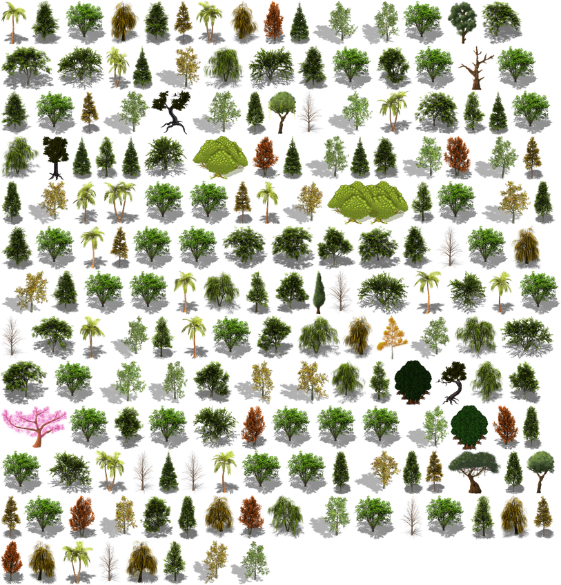 Download Preview - Pine Tree Sprite Sheet PNG Image with No Background ...