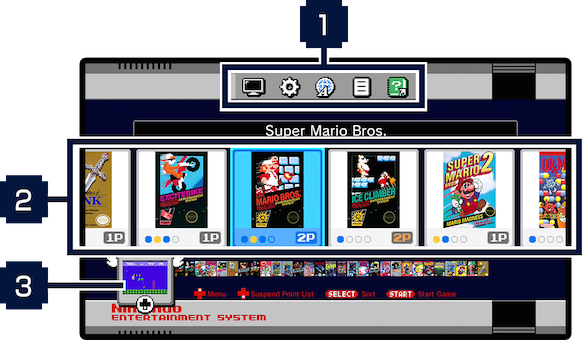 Download 1 Menu Bar - Nintendo Nes Mini Menu PNG Image with No ...