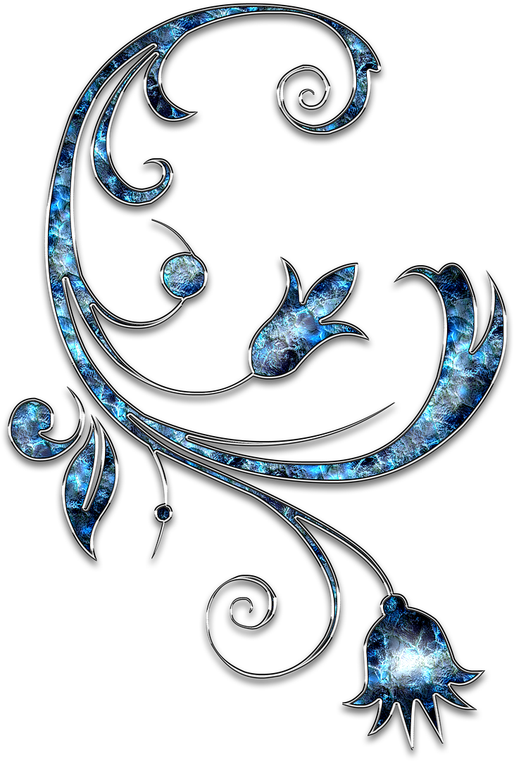 Download Flower,transparent - Background Silver Blue PNG Image with No ...