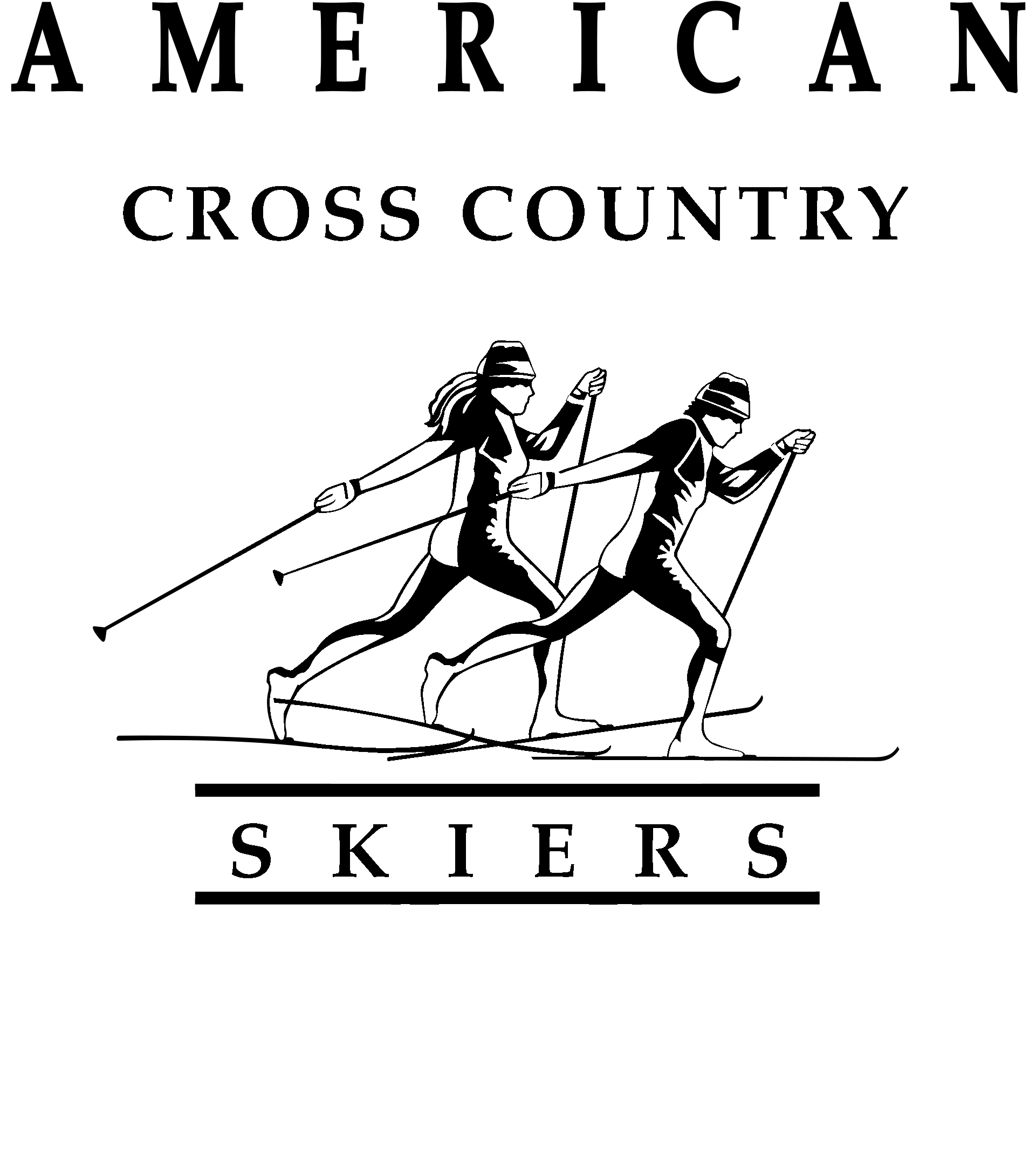 Download American Cross Country Skiers Logo Black And White - Cross ...