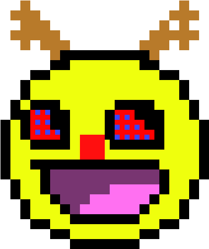 Epic Face Reindeer - Pixel Art Awesome Face - Free Transparent PNG ...