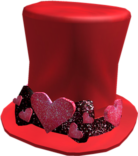 Download Glitz And Glitter Heart Top Hat - Plush PNG Image with No ...