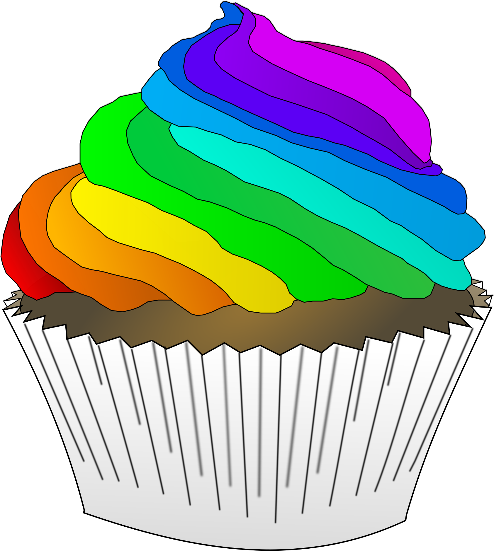 This Free Icons Png Design Of Chocolate Rainbow Cupcake - Free ...