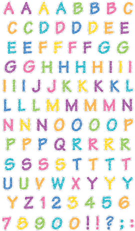 Alphabet, Sparkle Stickers - Letter Stickers - Free Transparent PNG ...