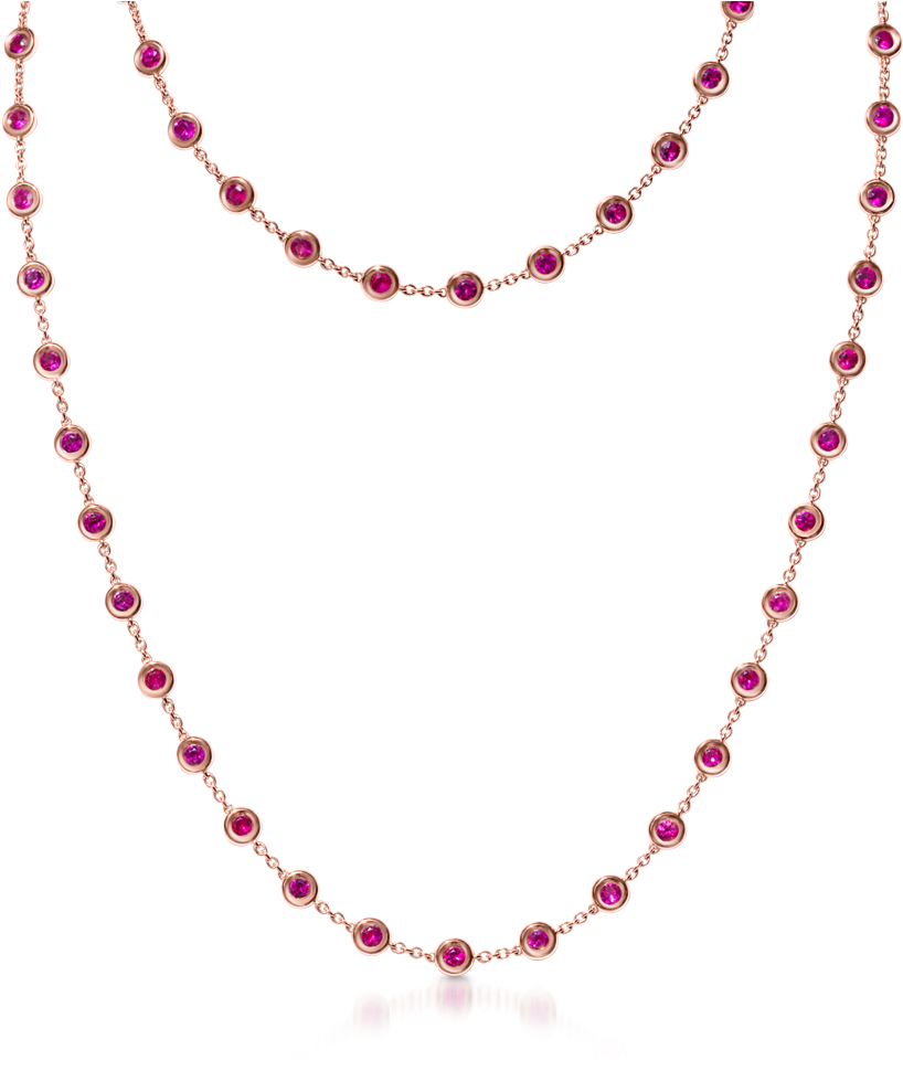 Download By The Yard Necklace With Rubies - Karimani Mala Kerala ...