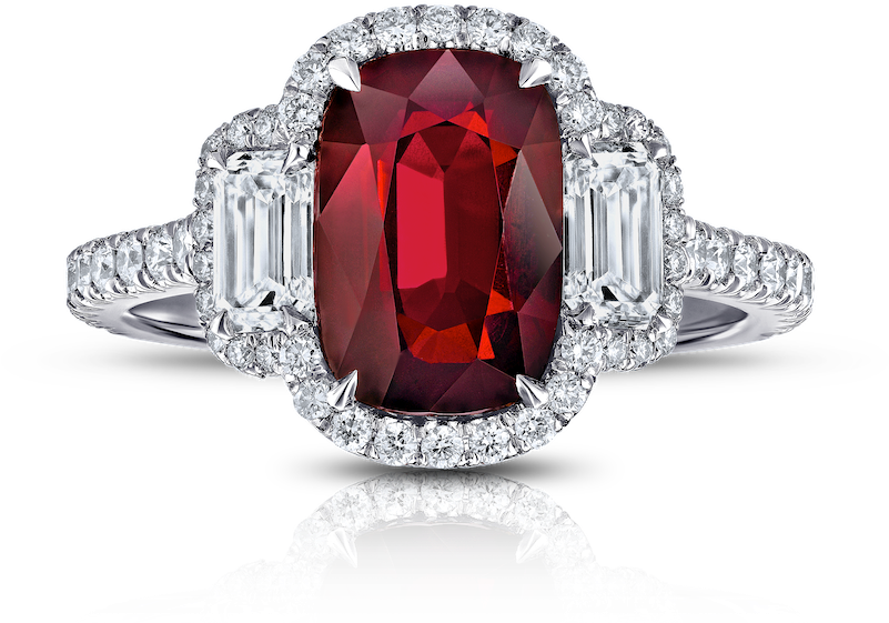 Download Ruby & Diamond Ring - Ruby Engagement Rings Meaning PNG Image ...