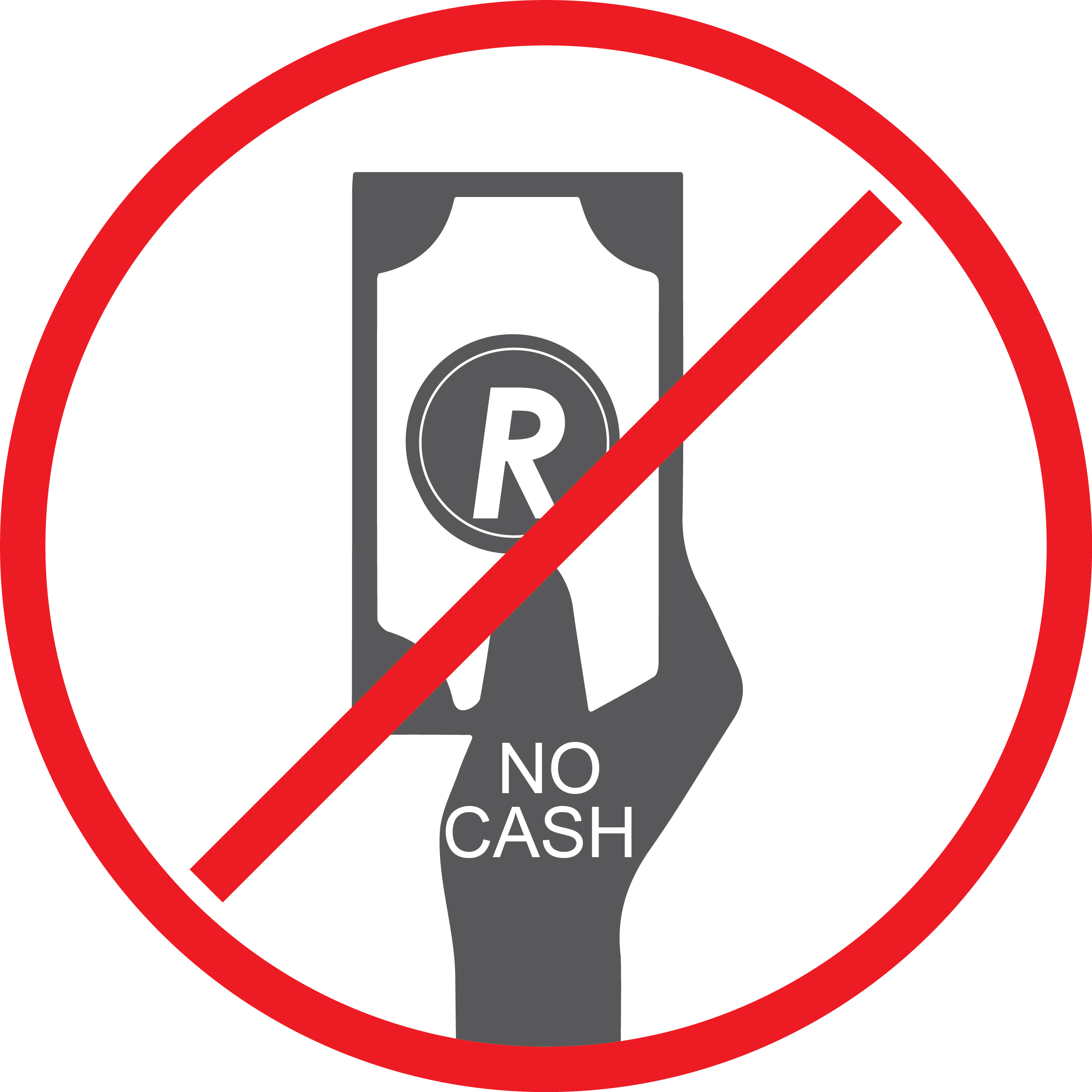 Download No Cash Event Cards Only Sign 220x220 - No Cash PNG Image with ...