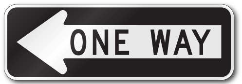 Download One Way Left R6-1l - Wall Street PNG Image with No Background ...