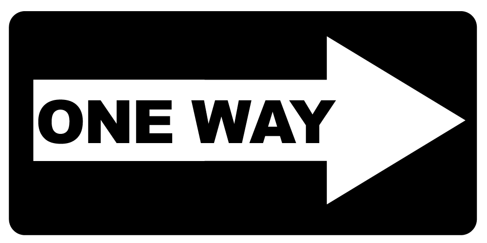 One Way Right Sign - One Way Sign - Free Transparent PNG Download - PNGkey