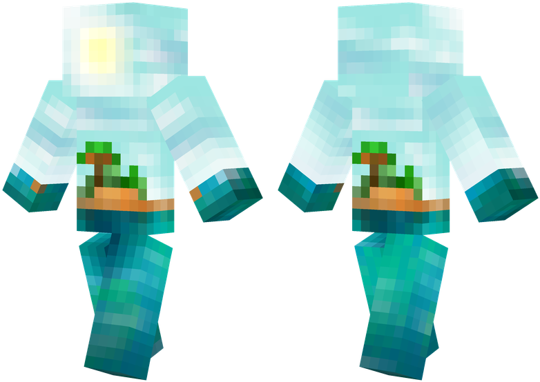 Download Tropical Island - Minecraft Skin Water Melon Skins PNG Image ...