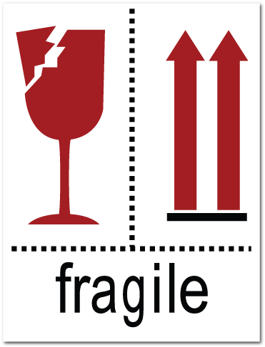 Download Fragile Broken Glass And Arrow Stickers - Fragile PNG Image ...