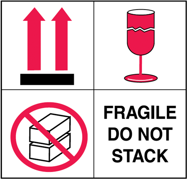 Download Brady Shipping Label Fragile Do Not Stack 500 Per Roll ...