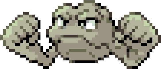 Geodude - Pokemon Geodude Pixel Art - Free Transparent PNG Download ...