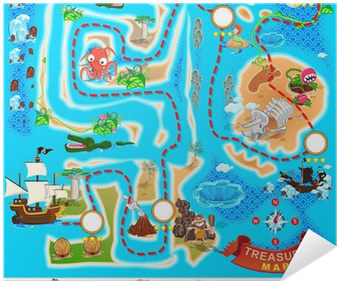 Cartoon Treasure Map
