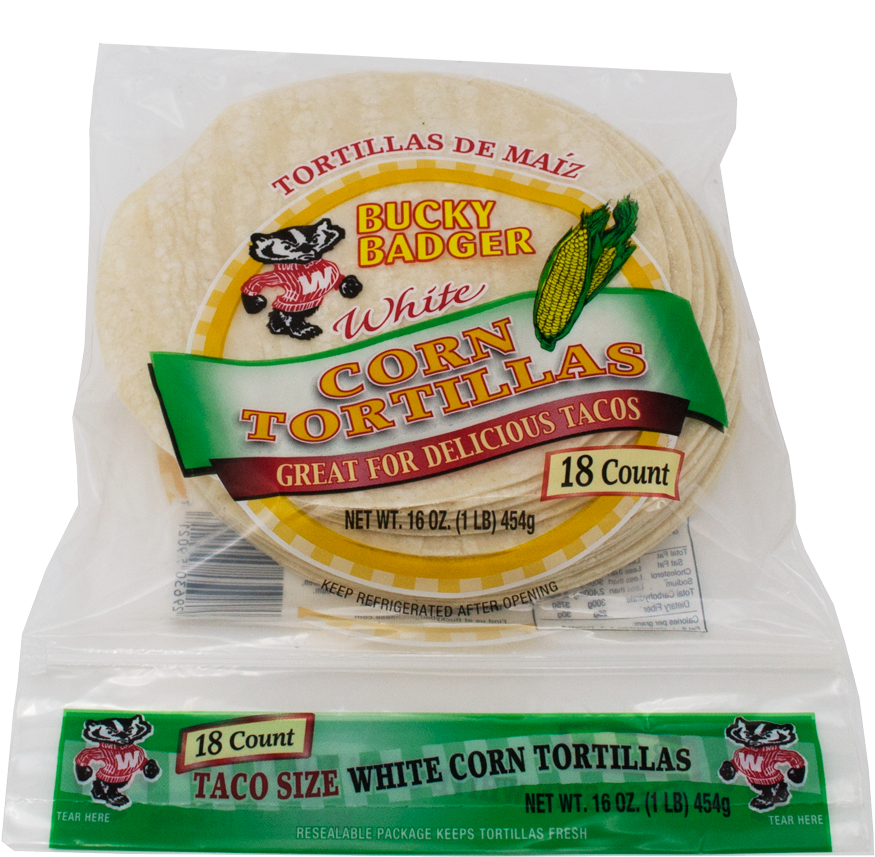 Download Bucky Badger White Corn Tortillas - Corn Tortilla PNG Image ...