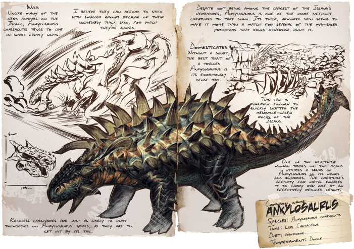 Black And White Download Ankylosaurus Drawing Ark Dino - Ark Survival ...