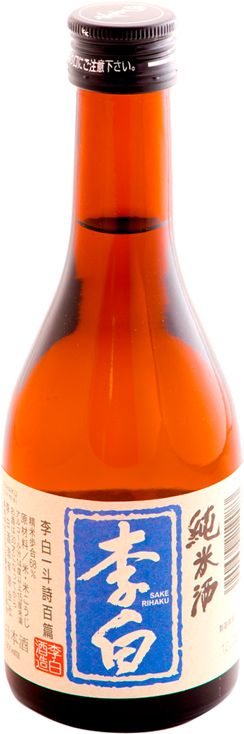 Download Rihaku Blue Purity Junmai Sake 300ml - 李白 純米酒 300ml PNG Image ...