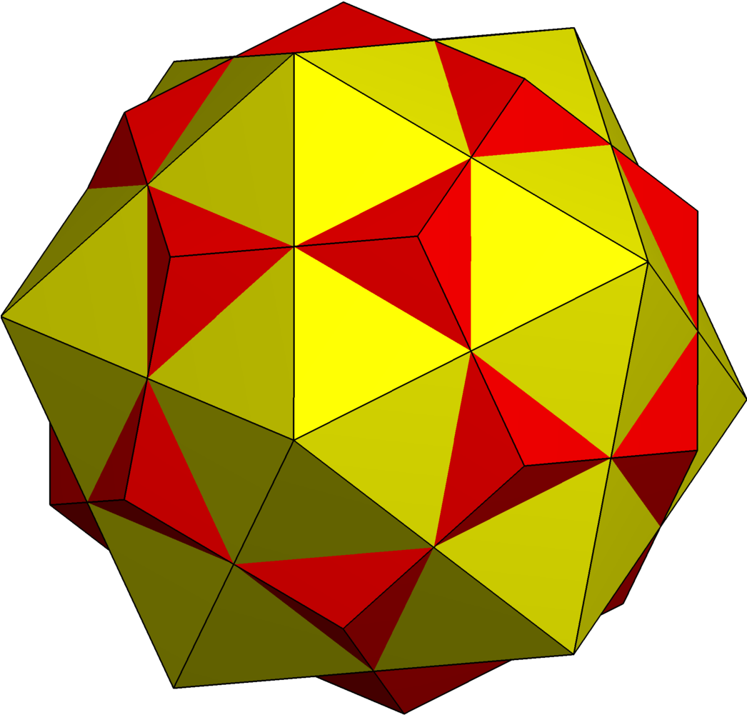 Download Compound Of Dodecahedron And Icosahedron - Icosahedron PNG ...