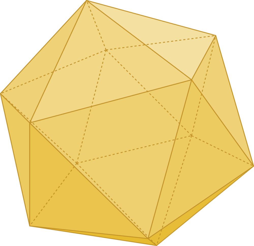 Icosahedron Gold - Free Transparent PNG Download - PNGkey