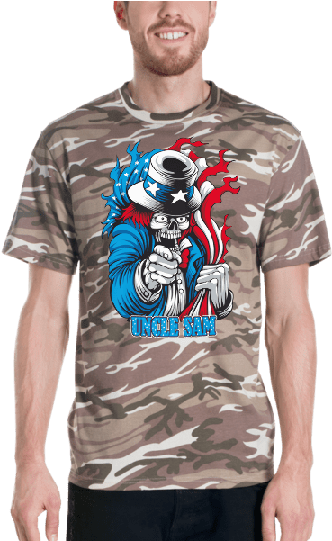 Download Evil Uncle Sam Short Sleeved Camouflage T Shirt - Uncle Sam ...
