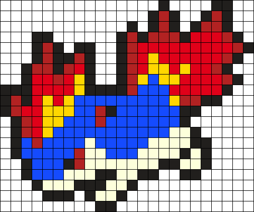 Download Quilava Pokemon Bead Pattern Perler Bead Pattern / - Quilava ...