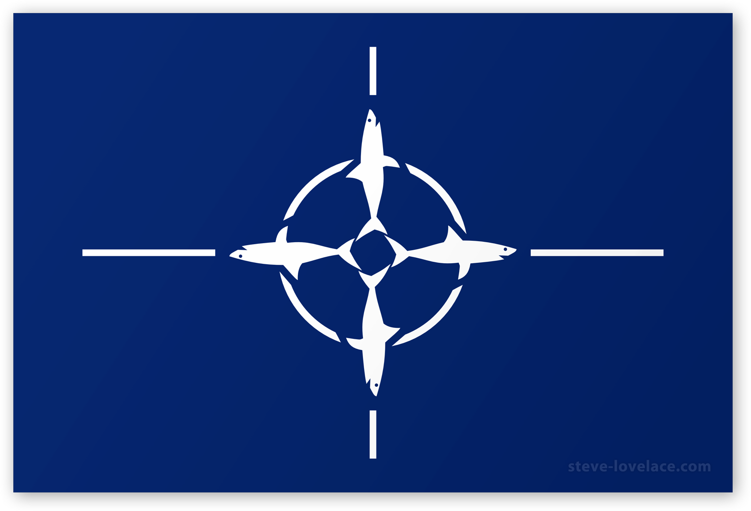 Download Shark Nato / Sharknado Flag - Cross PNG Image with No ...