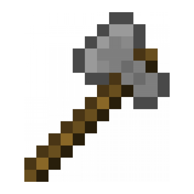 Download Stone Axe - Minecraft Grey Foam Sword & Pickaxe Combo, Set PNG ...