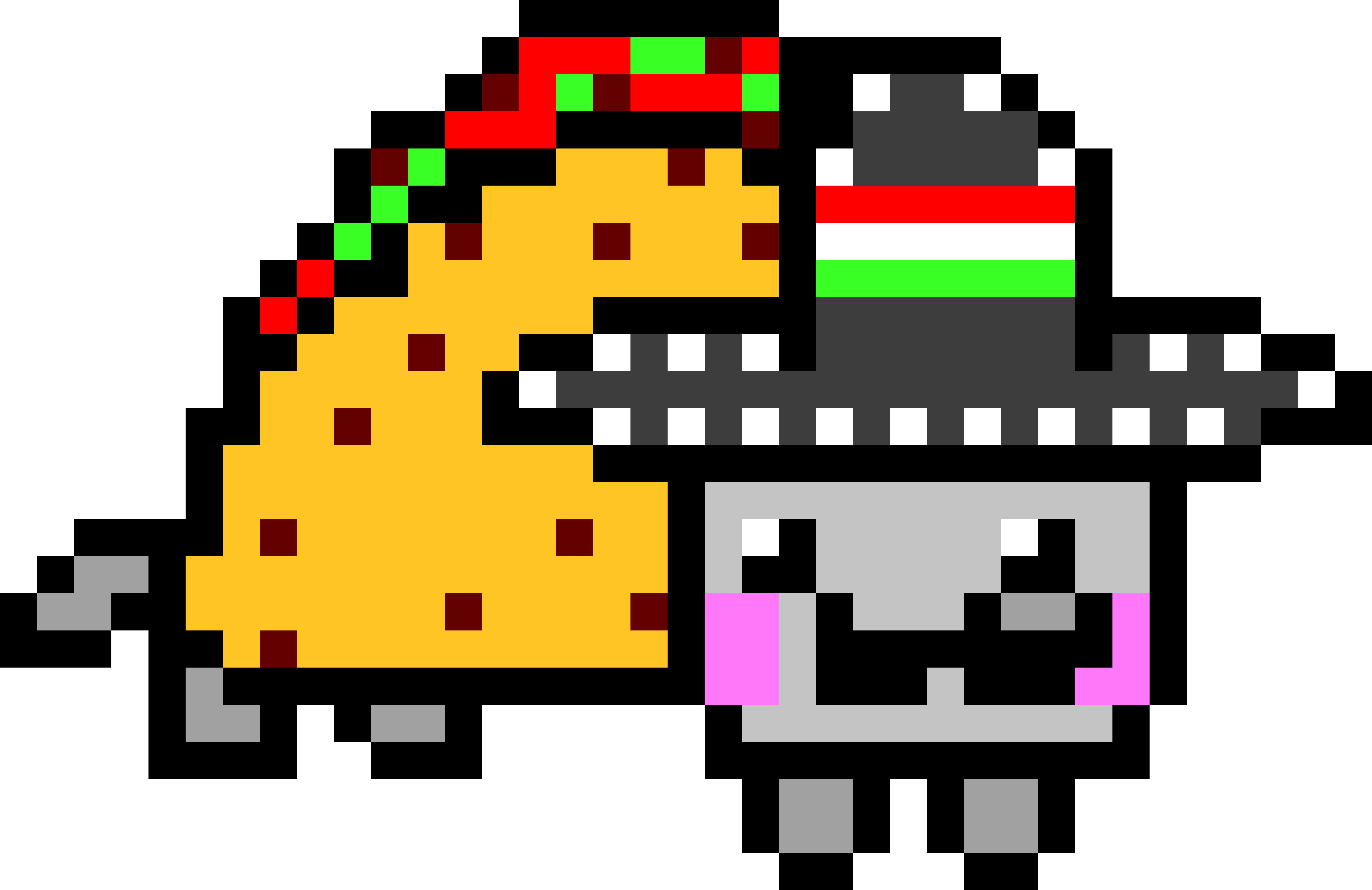 Download Taco Clipart Pixel - Taco Cat Pixel Art PNG Image with No ...