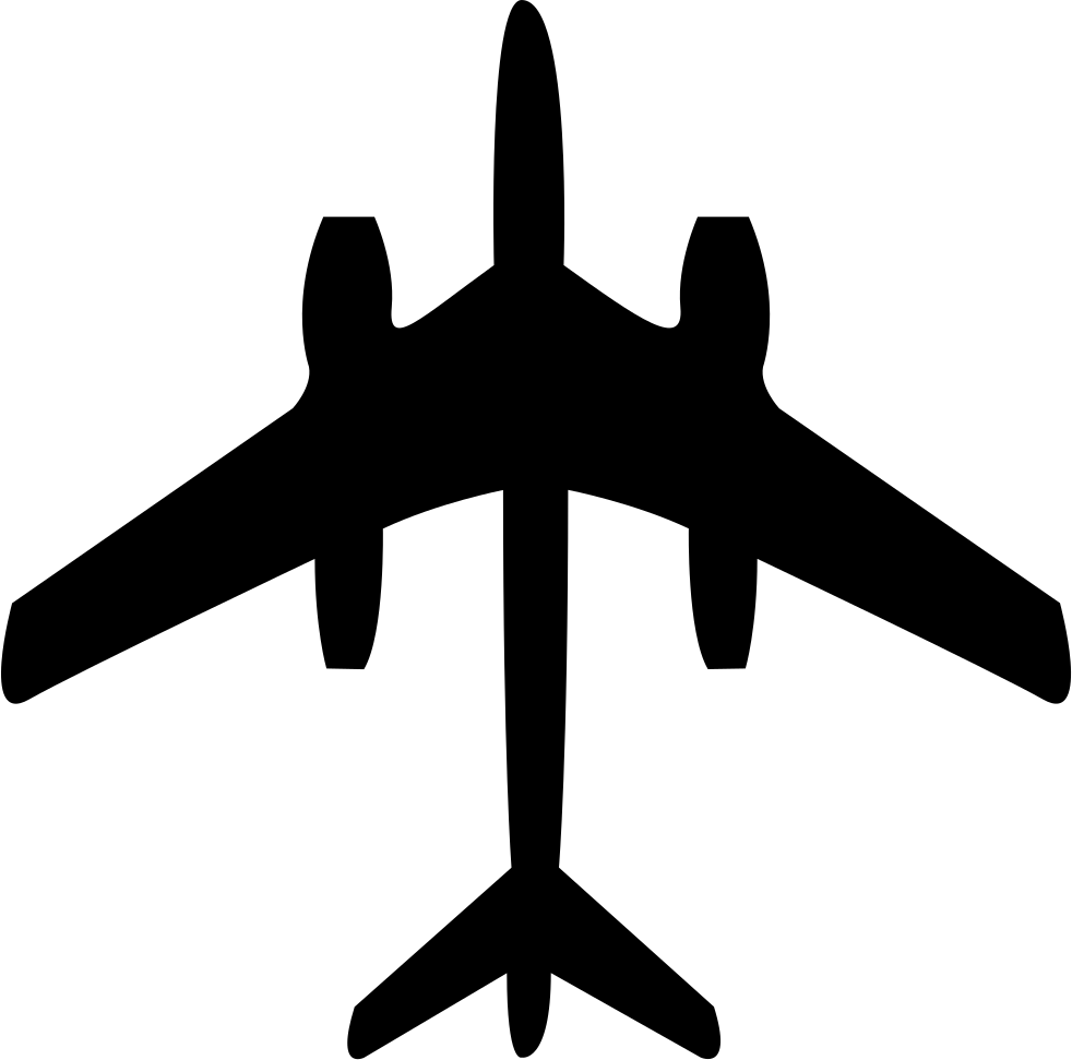 Download Commercial Airplane Bottom View - Icon PNG Image with No ...