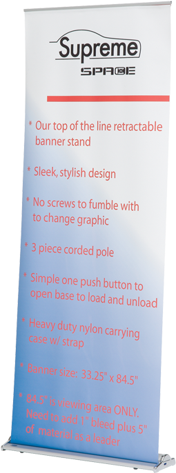 Supreme Space Retractable Banner Stand - Banner - Free Transparent PNG ...
