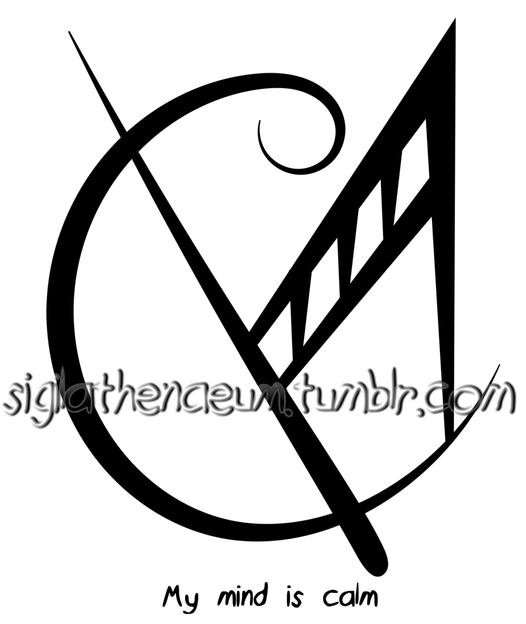 Download “my Mind Is Calm” Sigil Witchysigils Challenge Day PNG Image ...