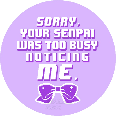Download Your Senpai Luas To0 Busy Iim Text Pink Purple Font - Your ...