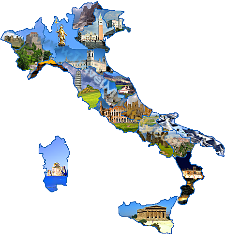 Map Of Italy With Monuments - Free Transparent PNG Download - PNGkey