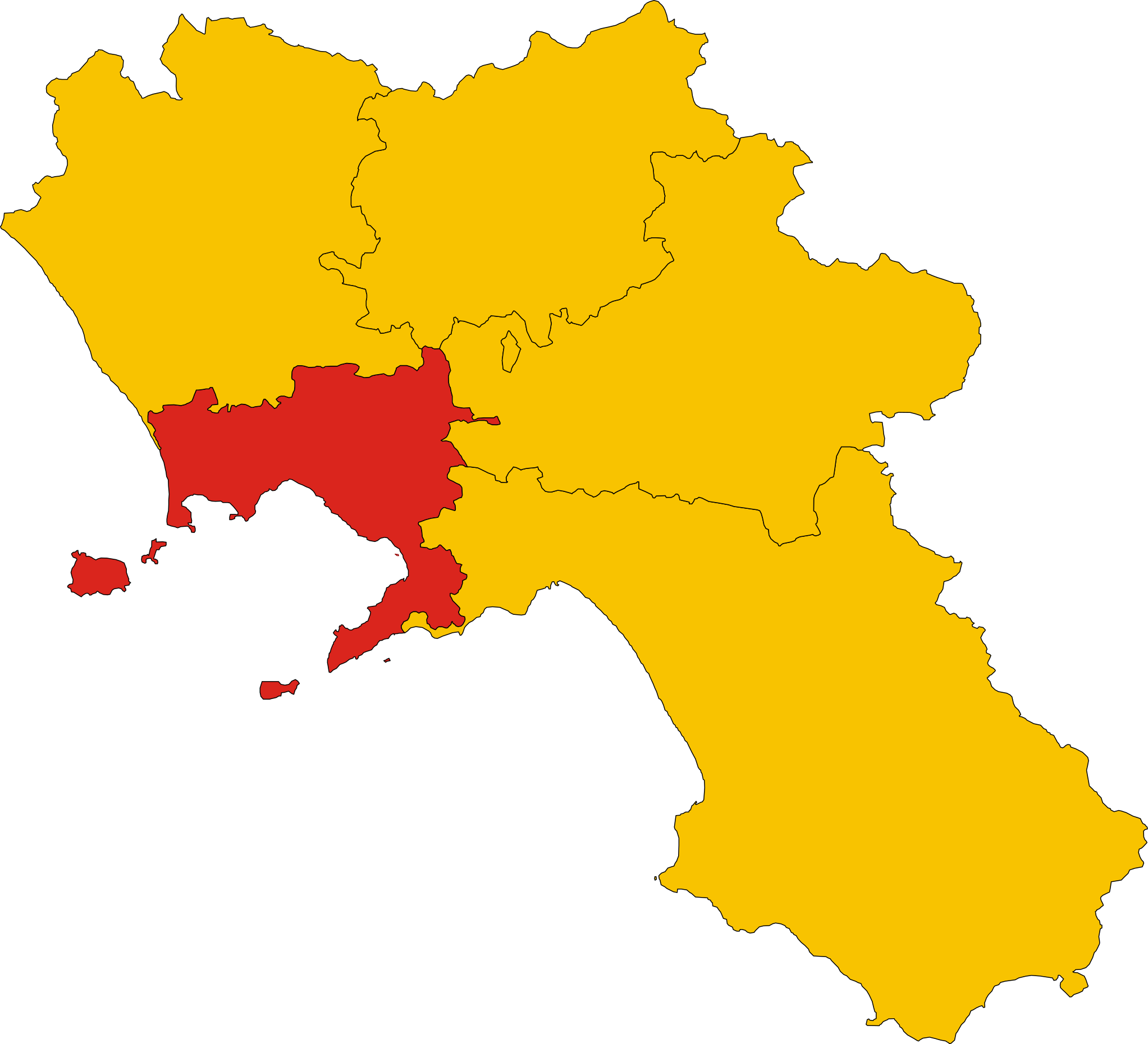 Map Of Metropolitan City Of Naples - Naples Region Map - Free ...
