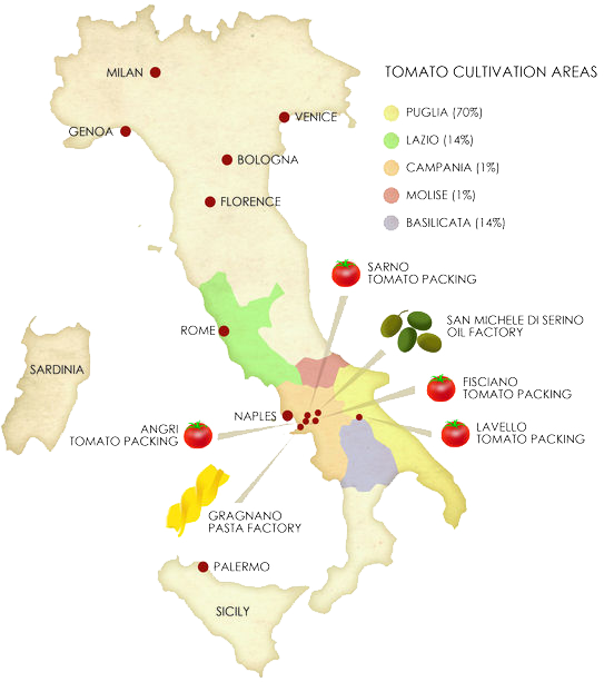 Heritage-map - Italy Food Production Map - Free Transparent PNG ...